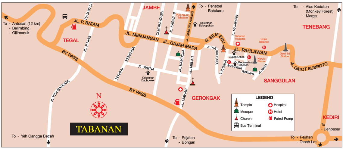 Bali Maps - Bali Tourist Guide